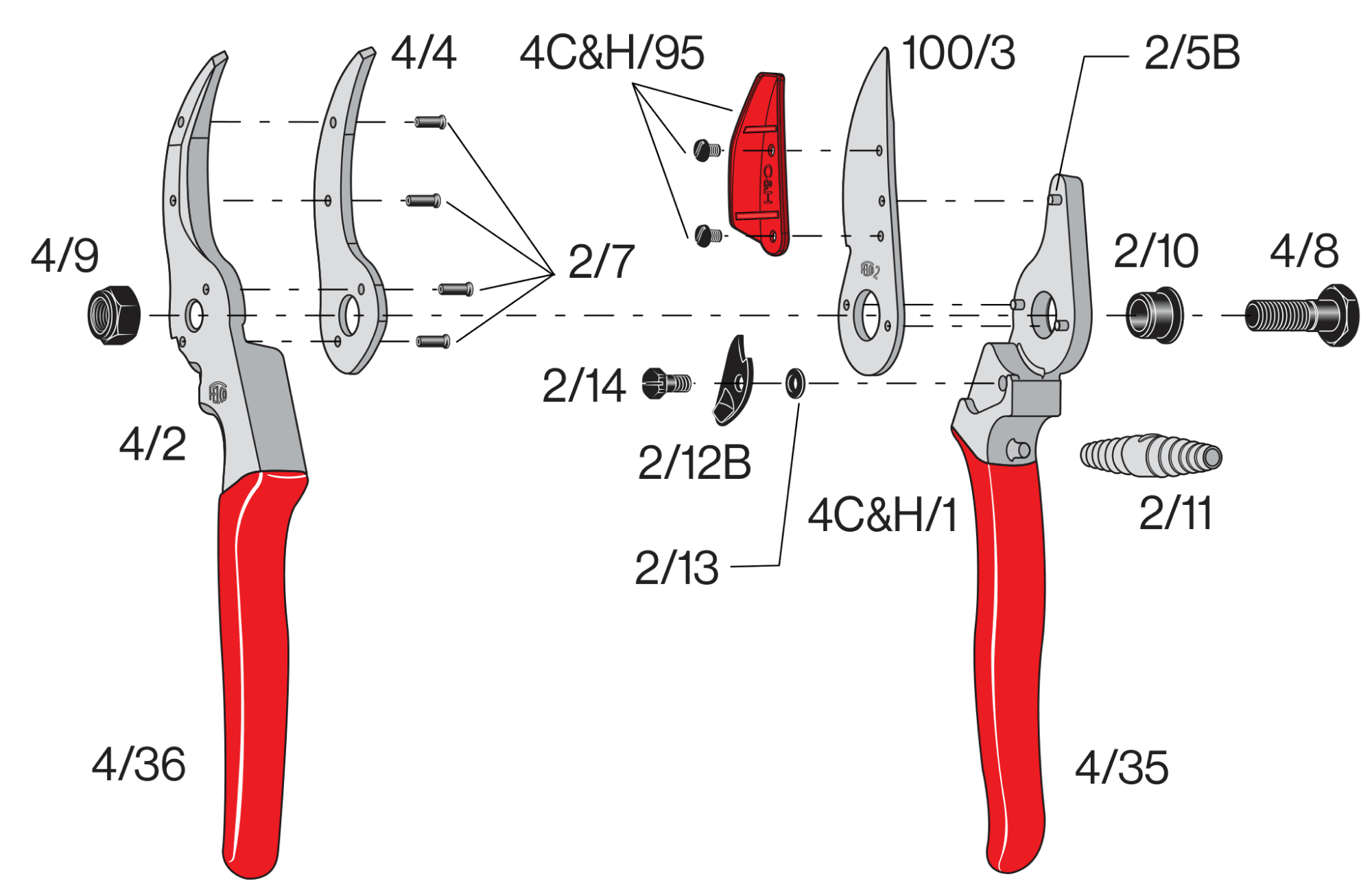 Spare parts for Felco 4C&H – FELCO Switzerland