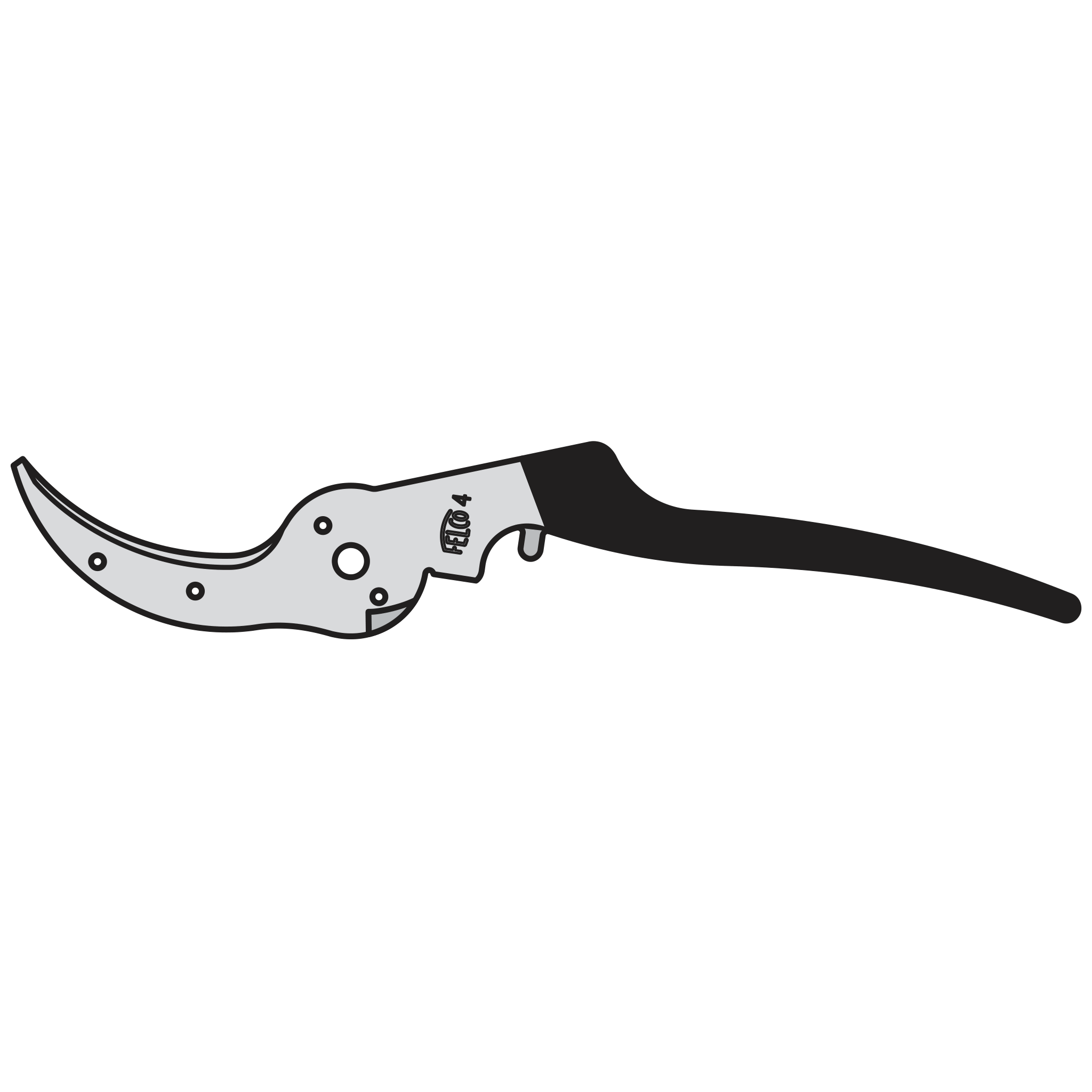 Spare parts category 4/2 Complete handle assembly without counter blade ...